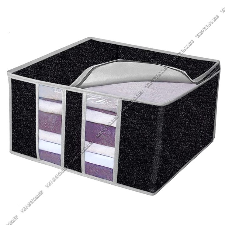 Кофр для хранения одежды BLACK на молнии 40х40х25см, синтетический ...